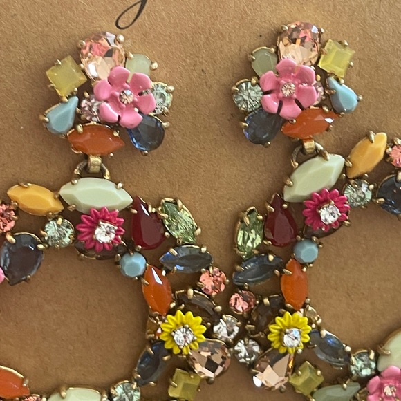 J. Crew | Jewelry | J Crew Multi Color Hanging Earring With Beautiful ...